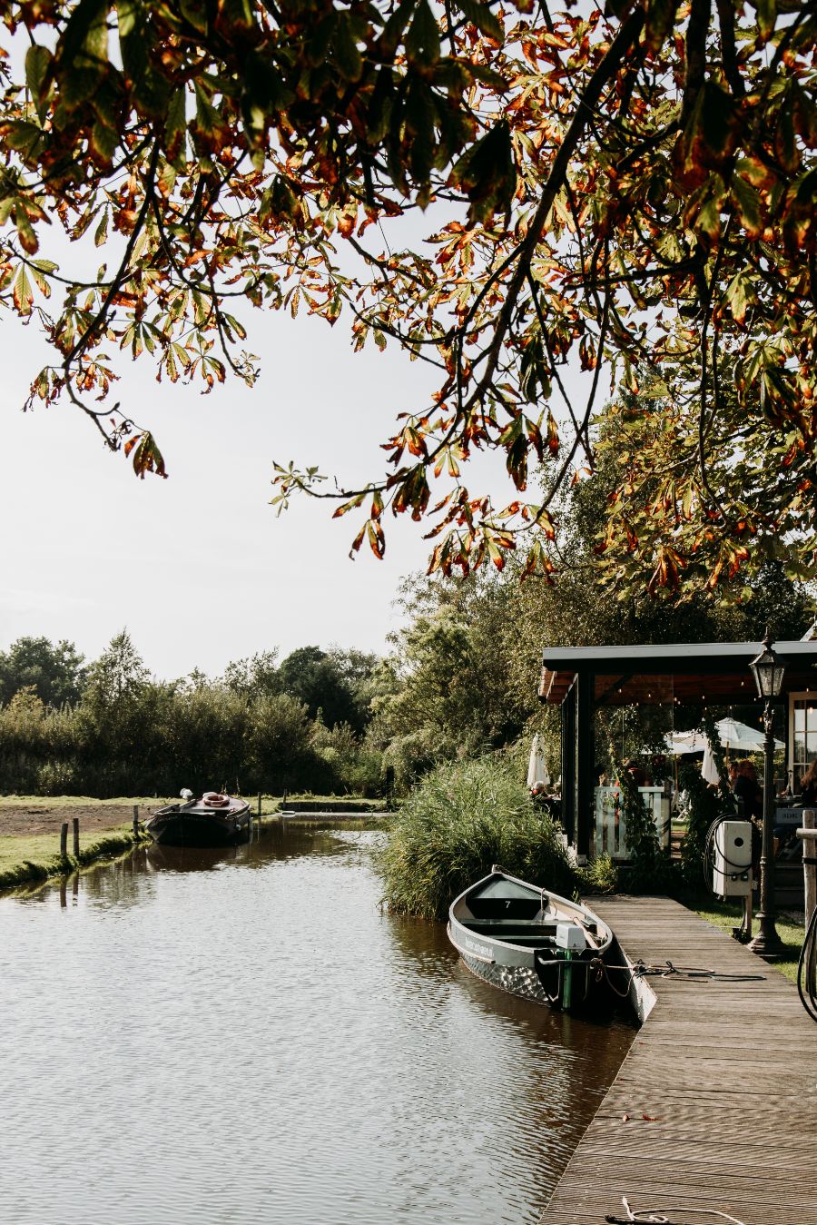 Theetuin Overleek, afgelegen oord tussen de weilanden in Noord-Holland
